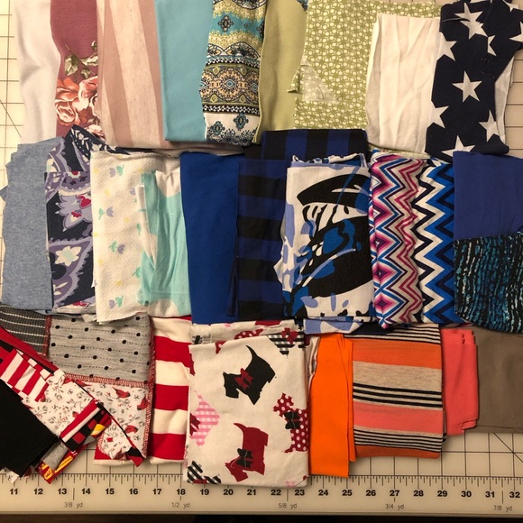 Art | Knit Fabric Scraps Bundle Recycled Applique Rag Rug Junk ...